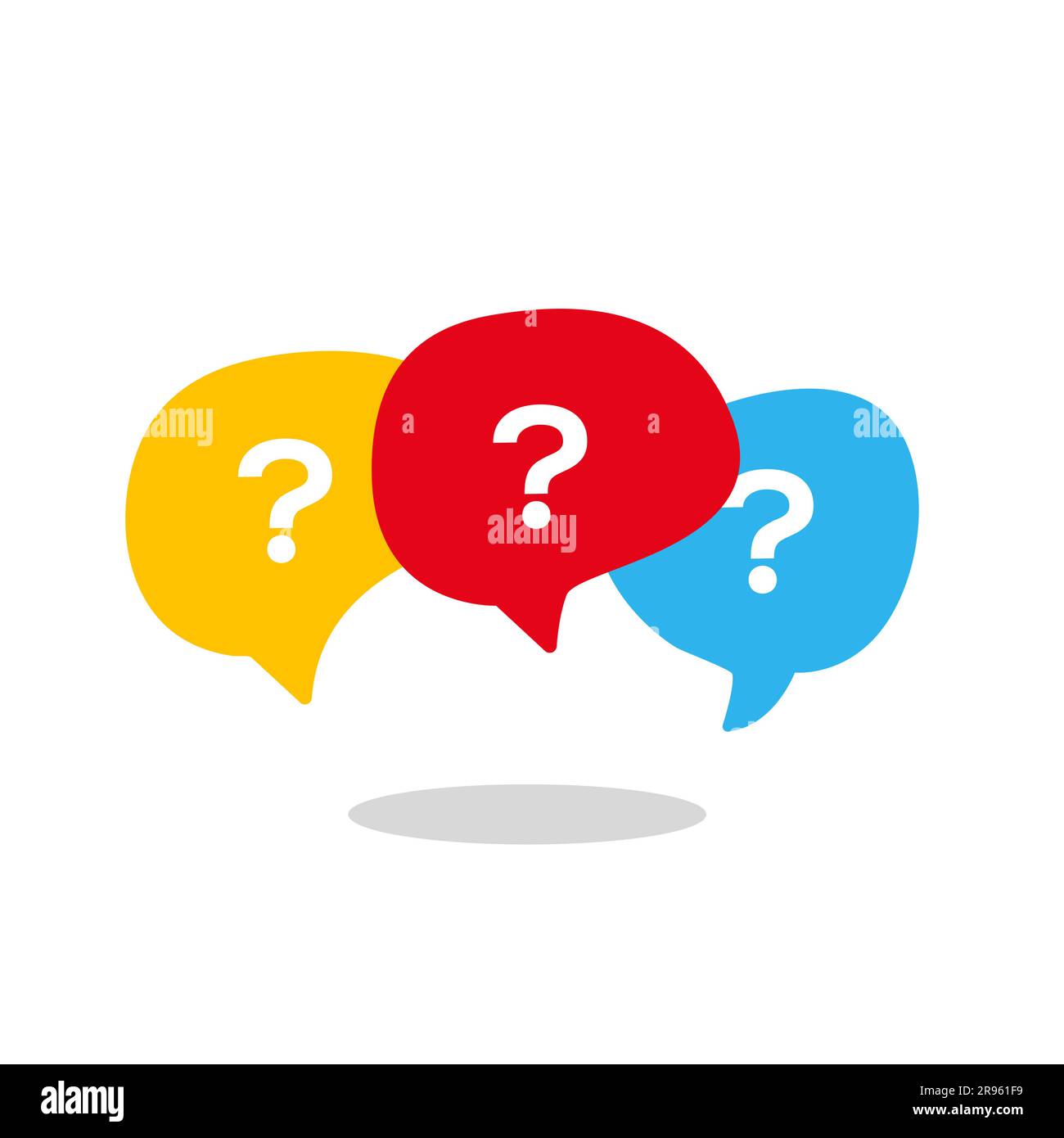 Question mark flat design stock Cut Out Stock Images & Pictures - Alamy