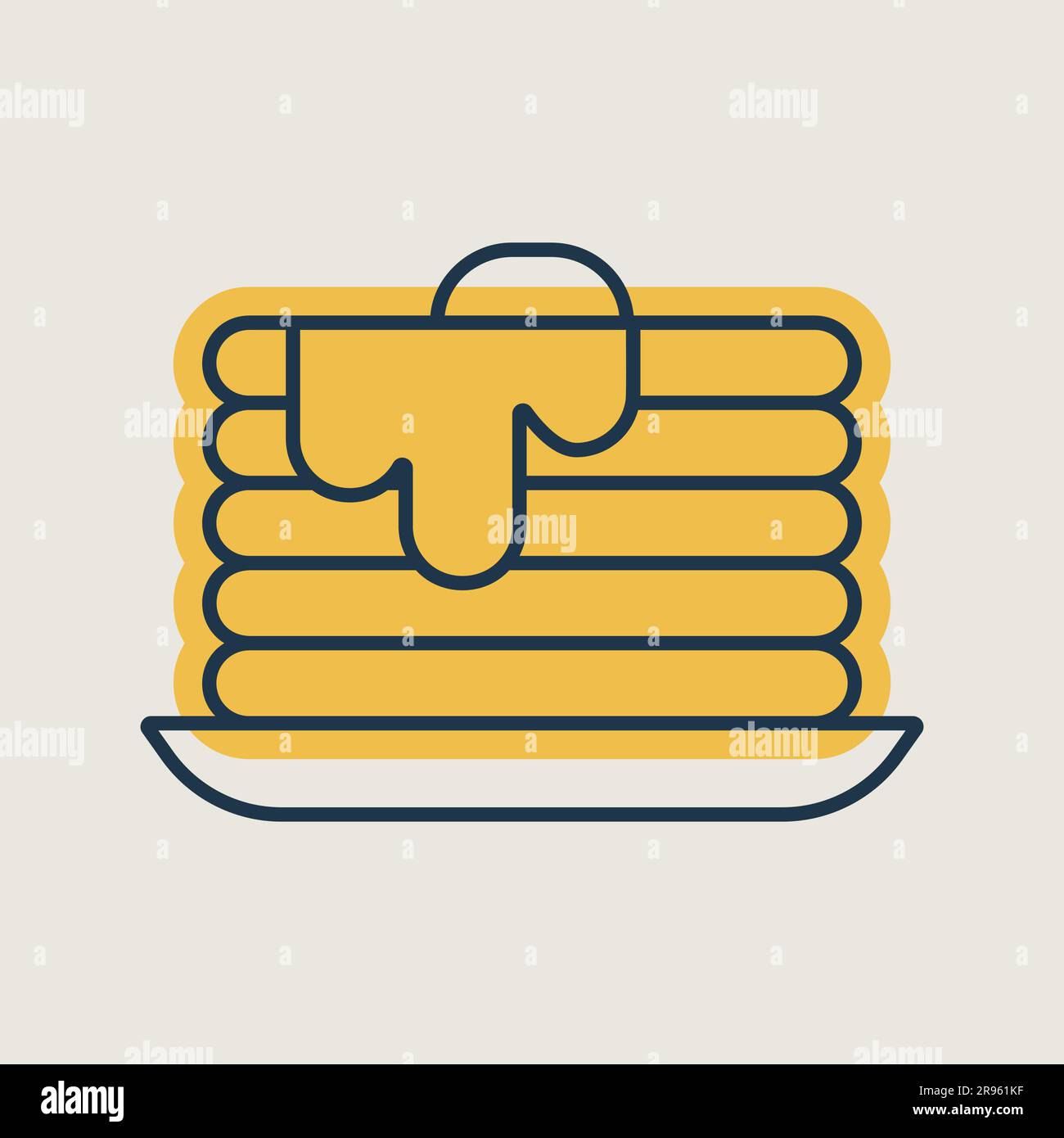 Pancake vector icon. Fast food sign. Graph symbol for cooking web site ...