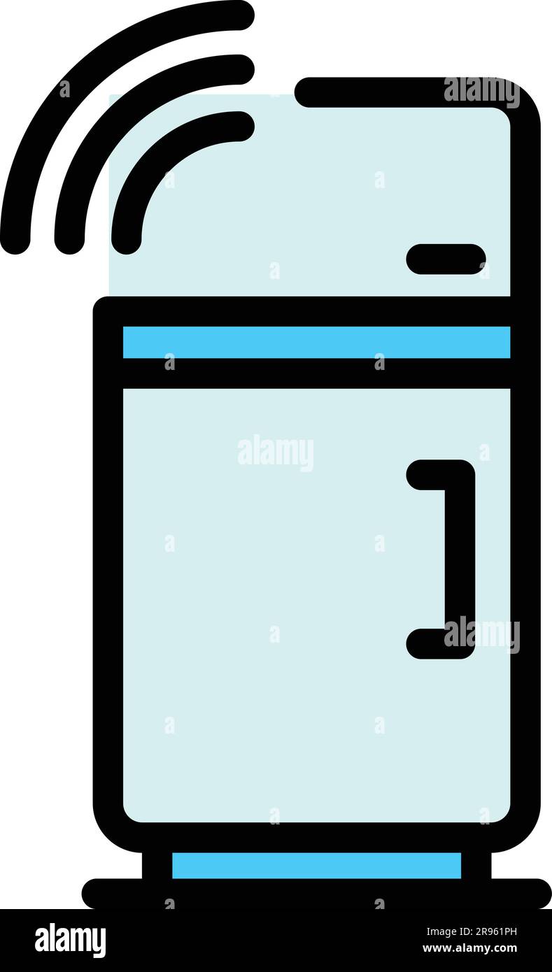 Smart fridge icon. Outline Smart fridge vector icon for web design ...