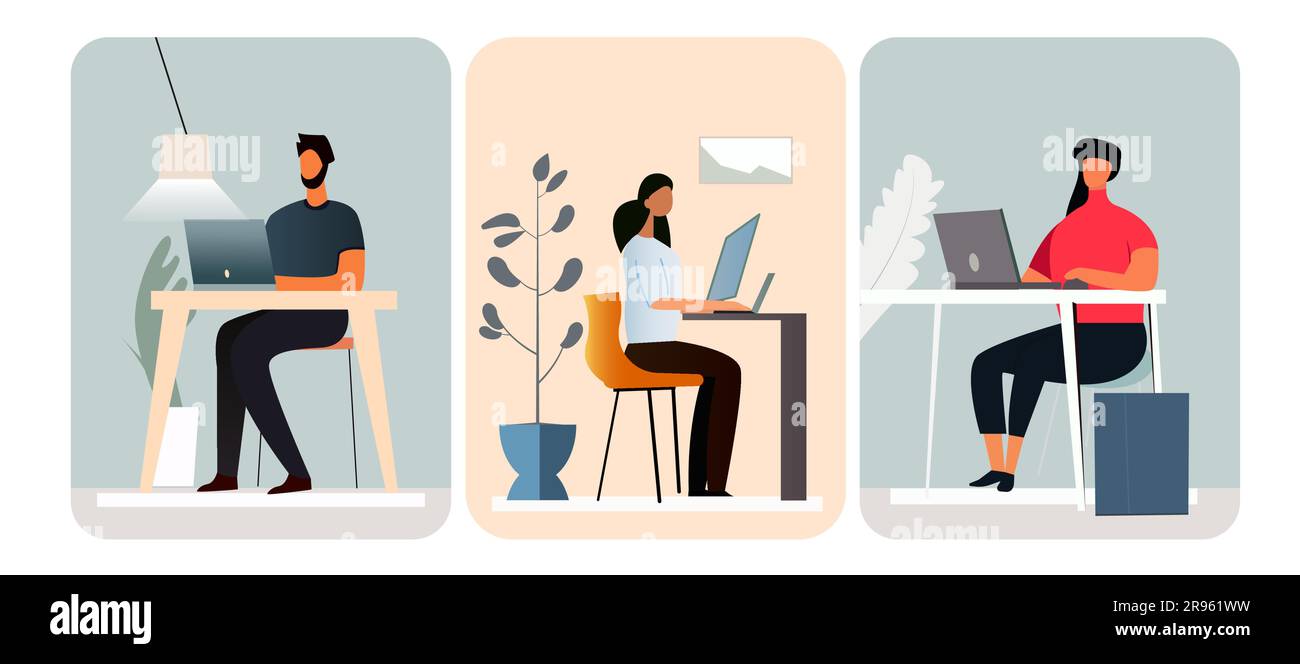 Copy space laptop on Stock Vector Images - Alamy