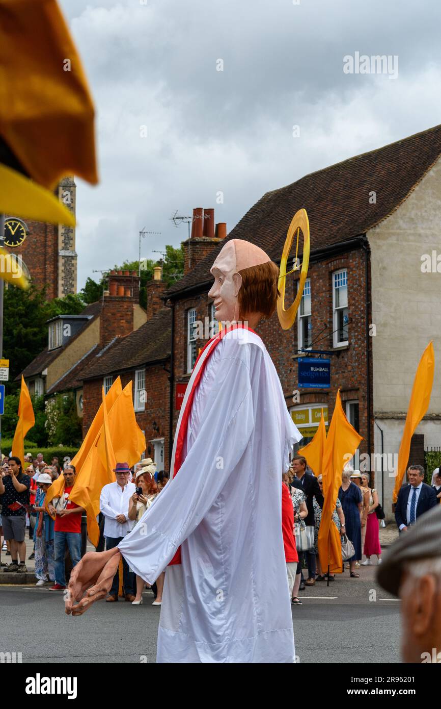 St Albans, UK, 24th June 2023, Alban Pilgrimage, a magnificent ...
