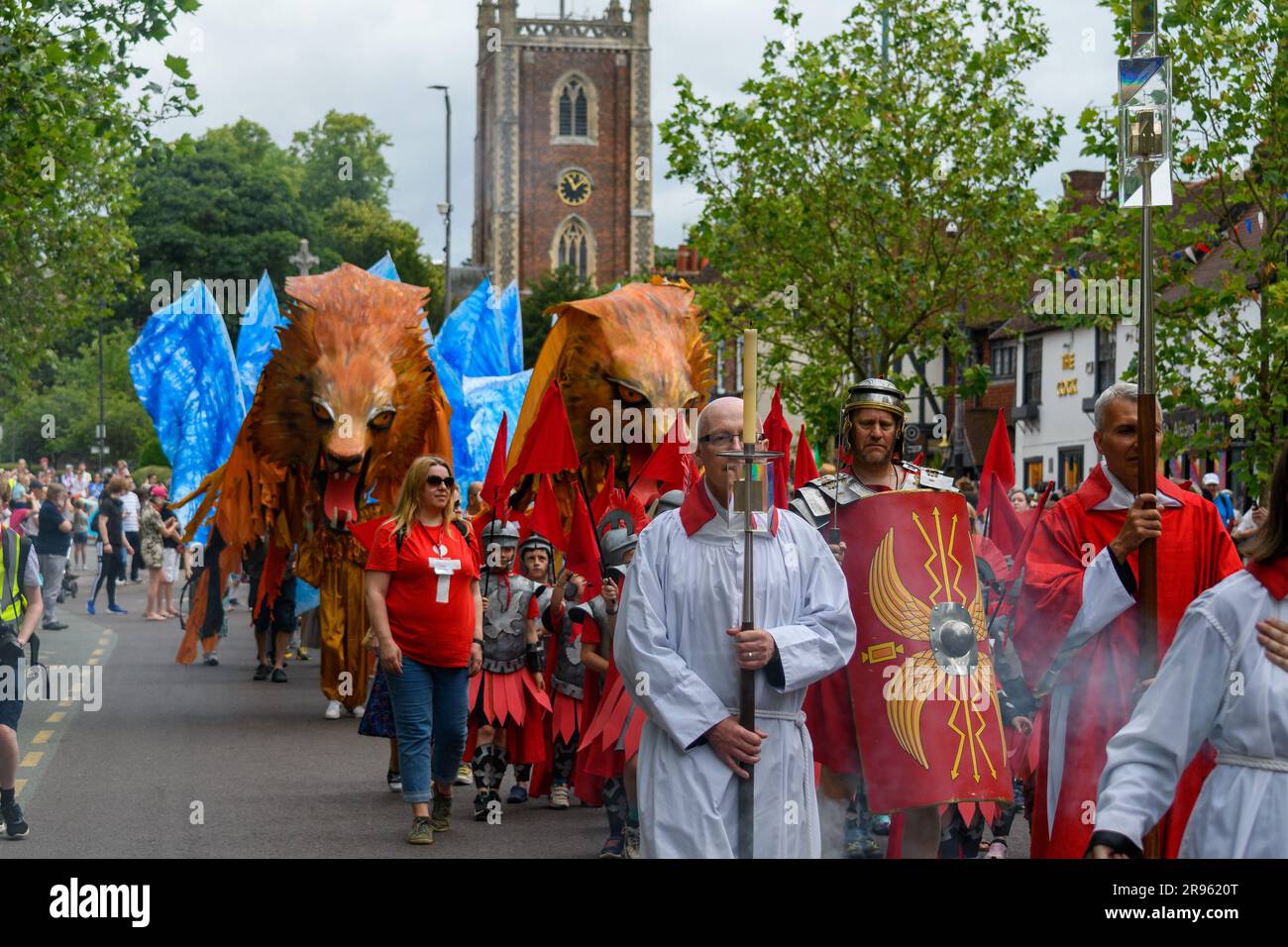 St Albans, UK, 24th June 2023, Alban Pilgrimage, a magnificent ...