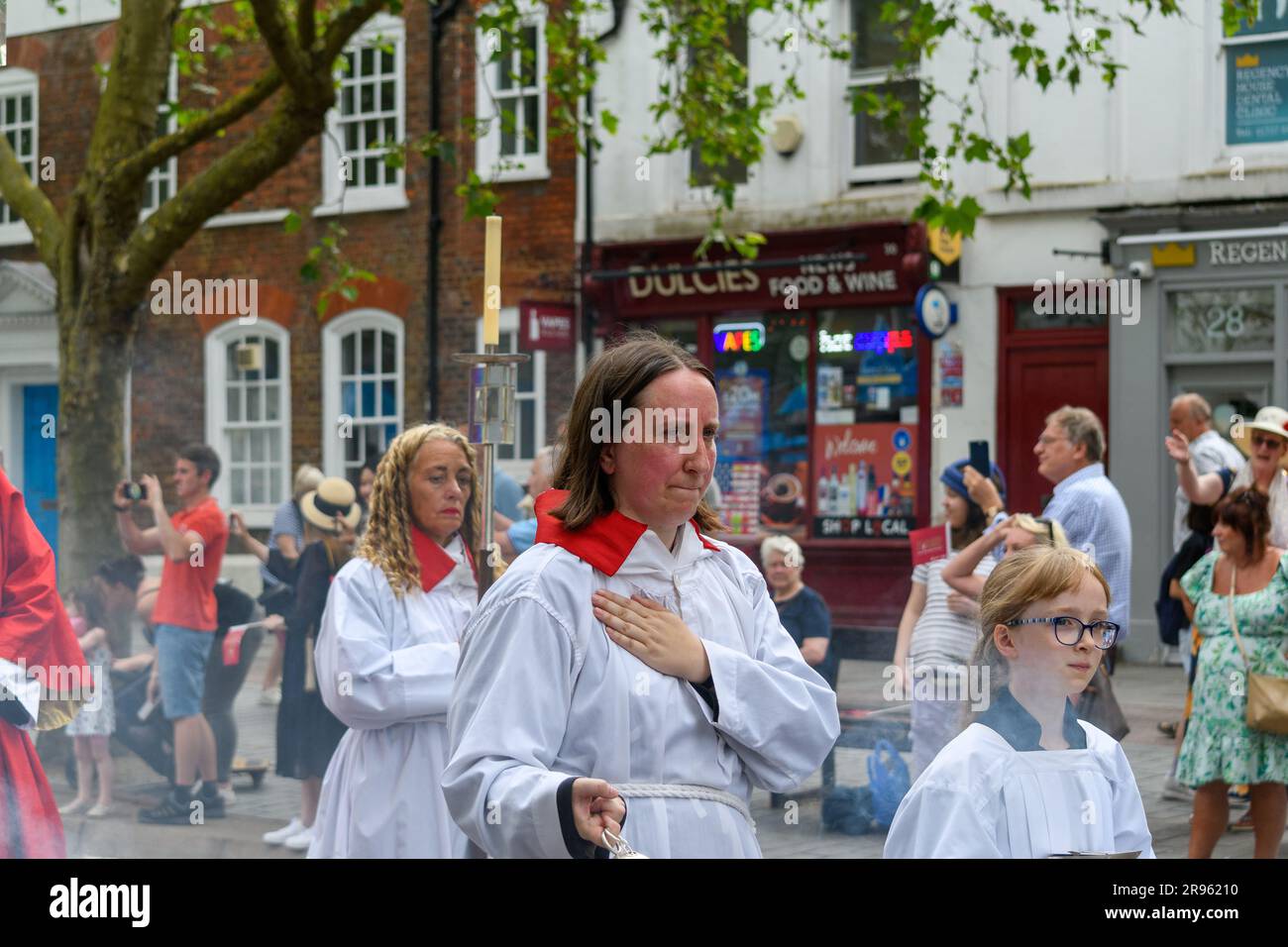 St Albans, UK, 24th June 2023, Alban Pilgrimage, a magnificent ...