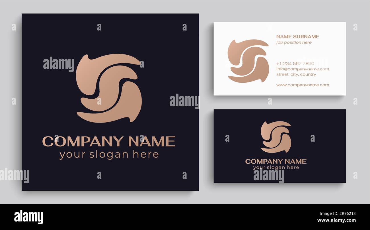 Wave logo. Abstract universal logo for business. Elegant flowing lines ...