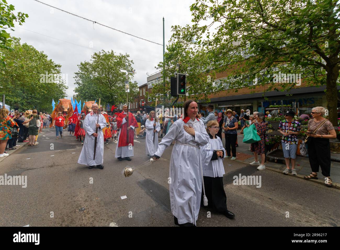 St Albans, UK, 24th June 2023, Alban Pilgrimage, a magnificent ...