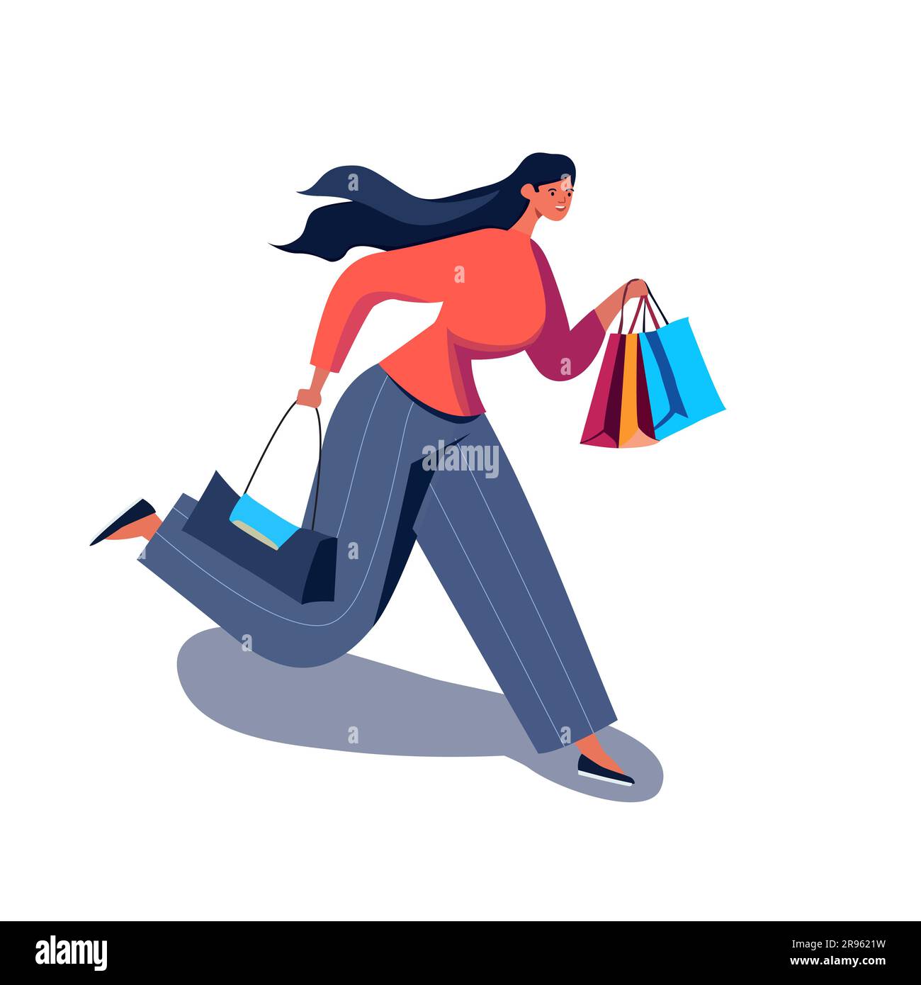 Shopping concept beautiful smiling Stock Vector Images - Alamy