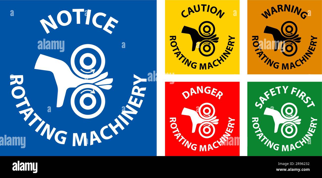Danger Sign Rotating Machinery Keep Hands Away Stock Vector Image & Art ...