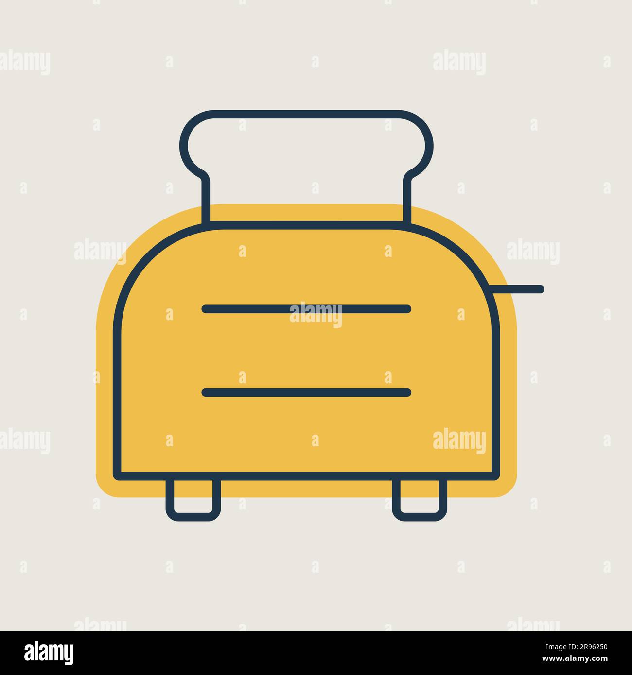 Toaster with toasts vector icon. Kitchen appliance. Graph symbol for ...