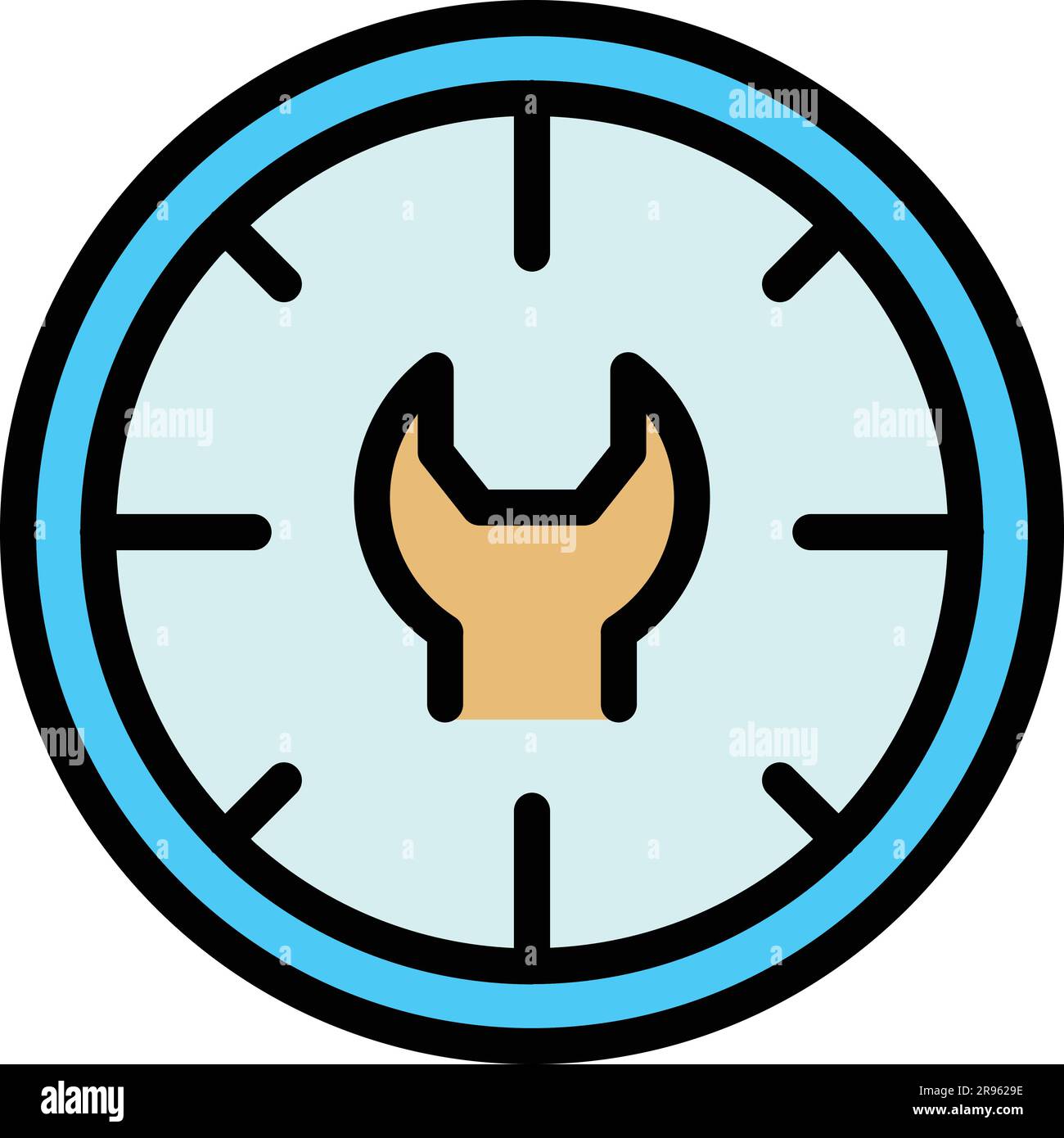 Time repairing icon. Outline Time repairing vector icon for web design ...