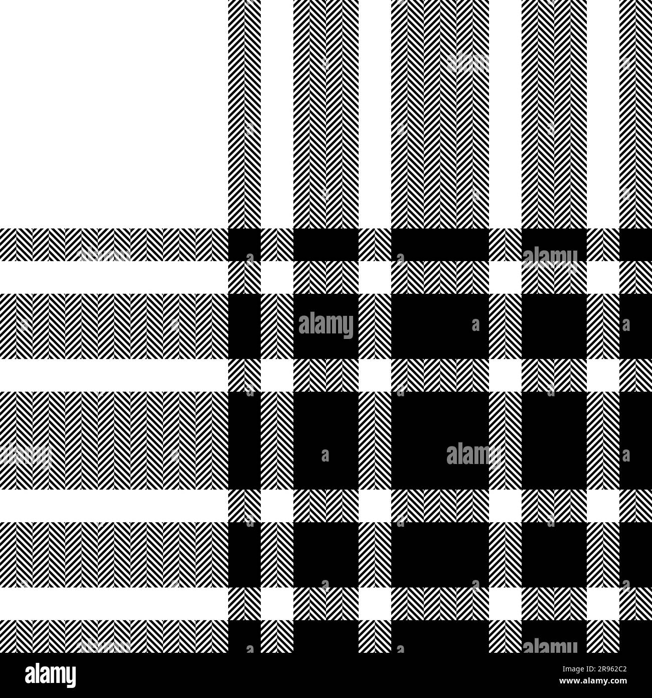 Plaid check pattern black white. Seamless fabric texture. Tartan ...