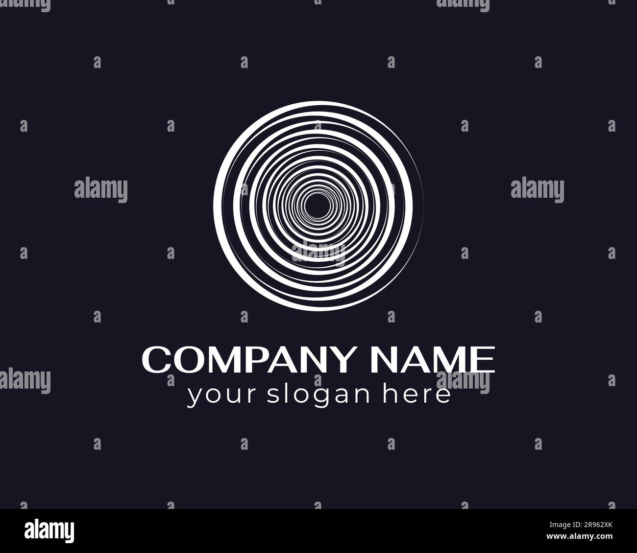 Circle and rings logo. Abstract universal logo for business.Swirling ...