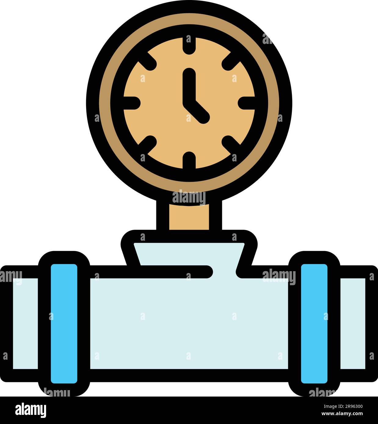 Pressure tap icon. Outline Pressure tap vector icon for web design ...