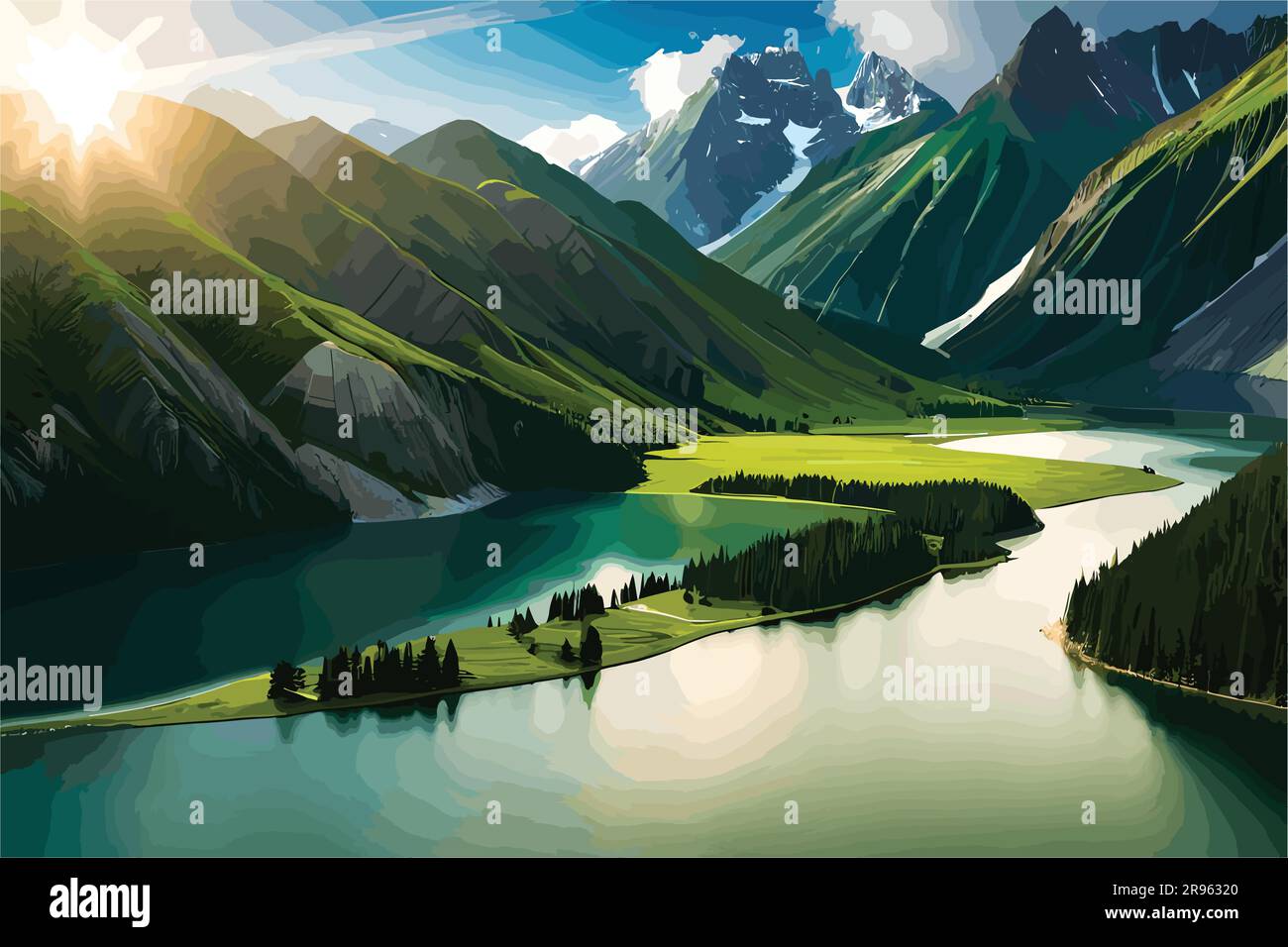 Breezy hill Stock Vector Images - Alamy