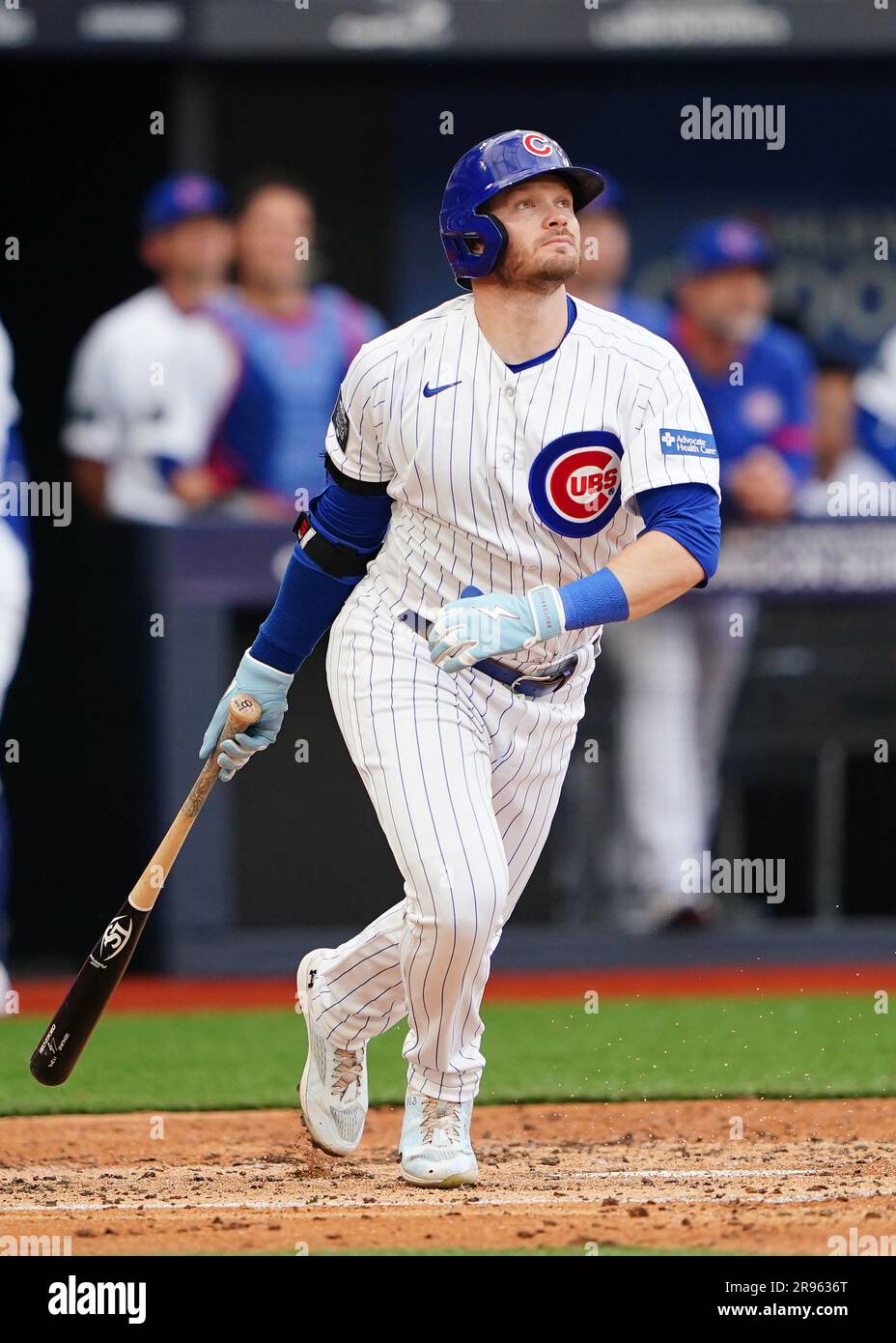 Chicago Cubs’ Ian Happ in batting action during the MLB London Series ...
