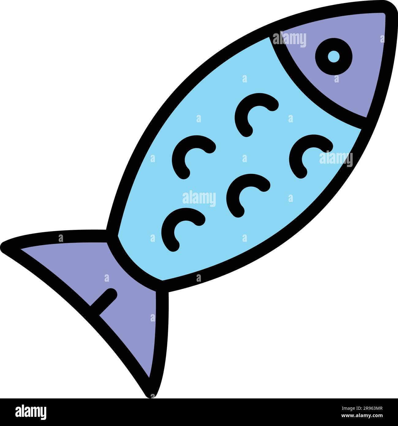 Cat fish food icon. Outline Cat fish food vector icon for web design ...