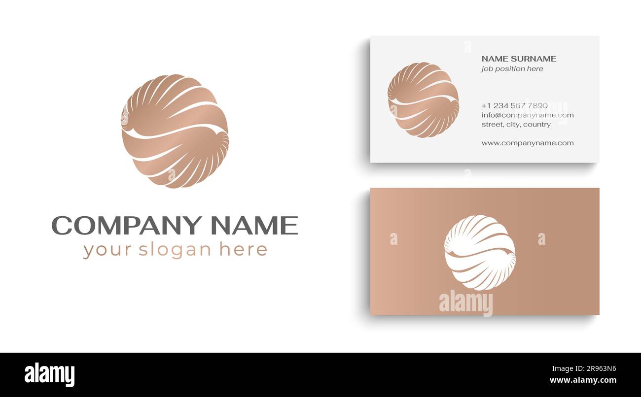 Shell logo. Modern seashell, naulilus. Elegant linear logo. Template to ...