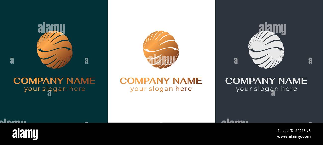 Shell logo. Modern seashell, naulilus. Elegant linear logo. Template to ...