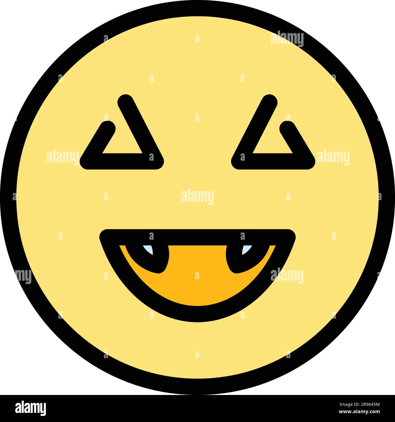 Laugh face icon. Outline Laugh face vector icon for web design isolated ...