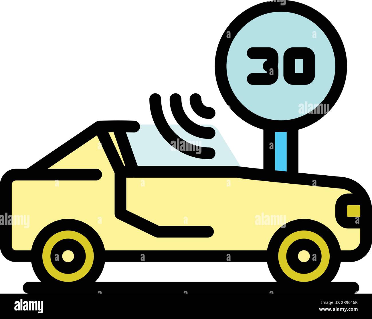 Smart car icon. Outline Smart car vector icon for web design isolated ...