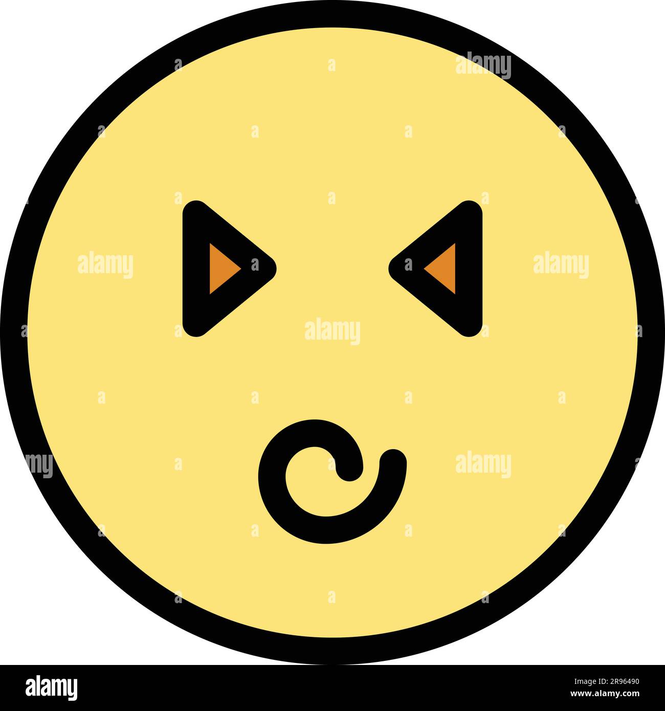Dizzy face icon. Outline Dizzy face vector icon for web design isolated ...