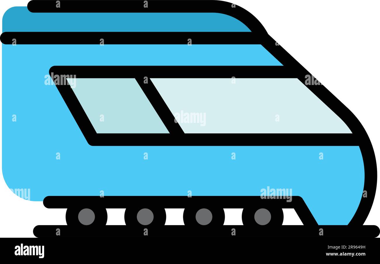 Electric fast train icon. Outline Electric fast train vector icon for ...