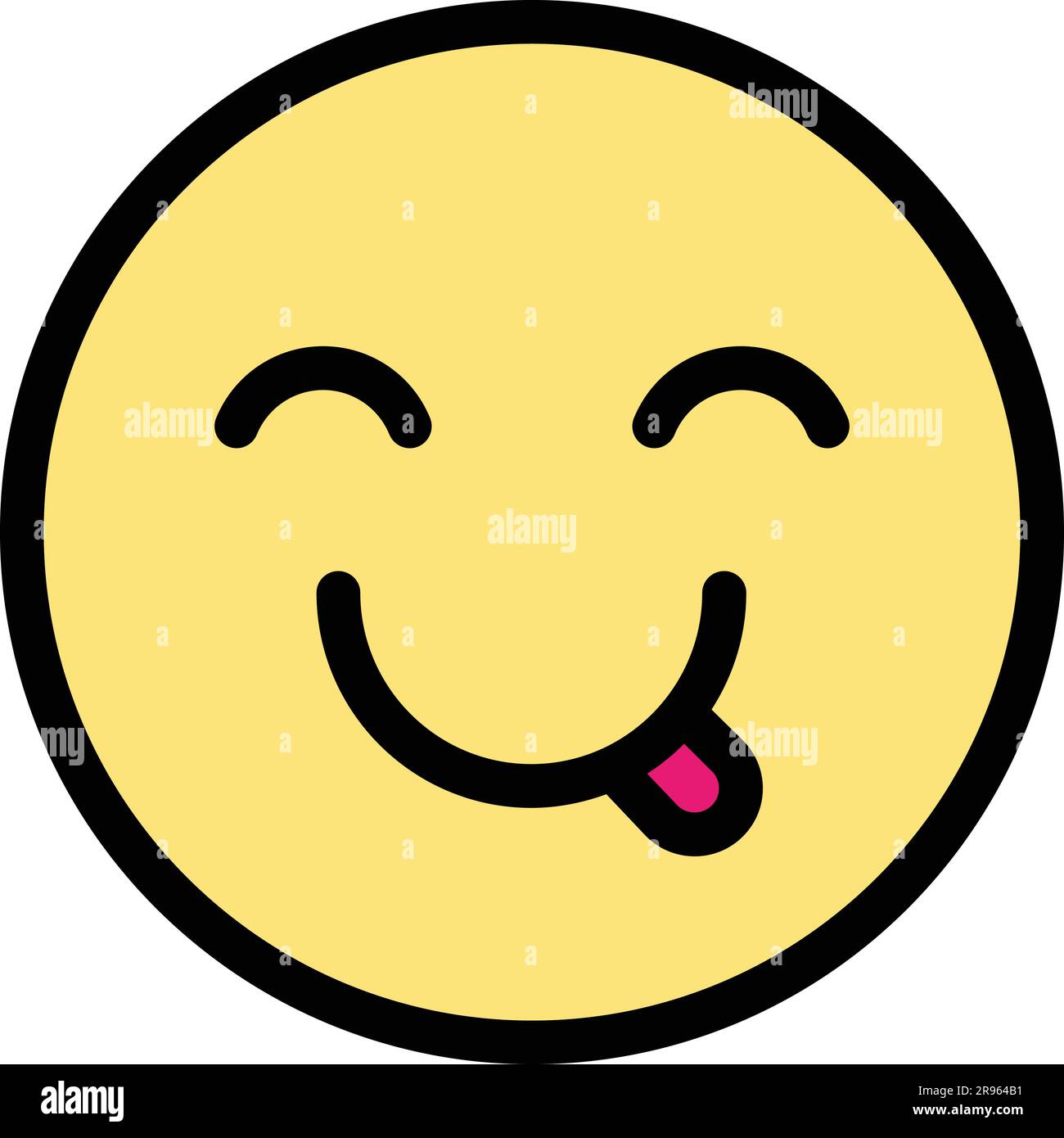 Relieved face icon. Outline Relieved face vector icon for web design ...