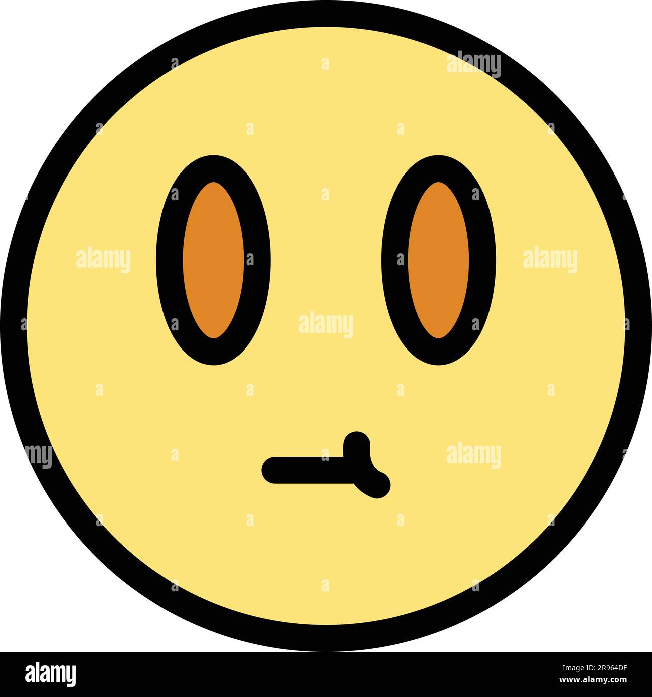 Confused face icon. Outline Confused face vector icon for web design ...