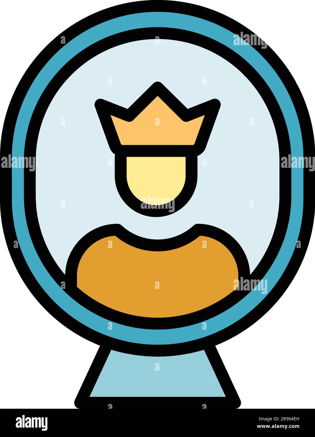 Narcissism king mirror icon. Outline Narcissism king mirror vector icon ...