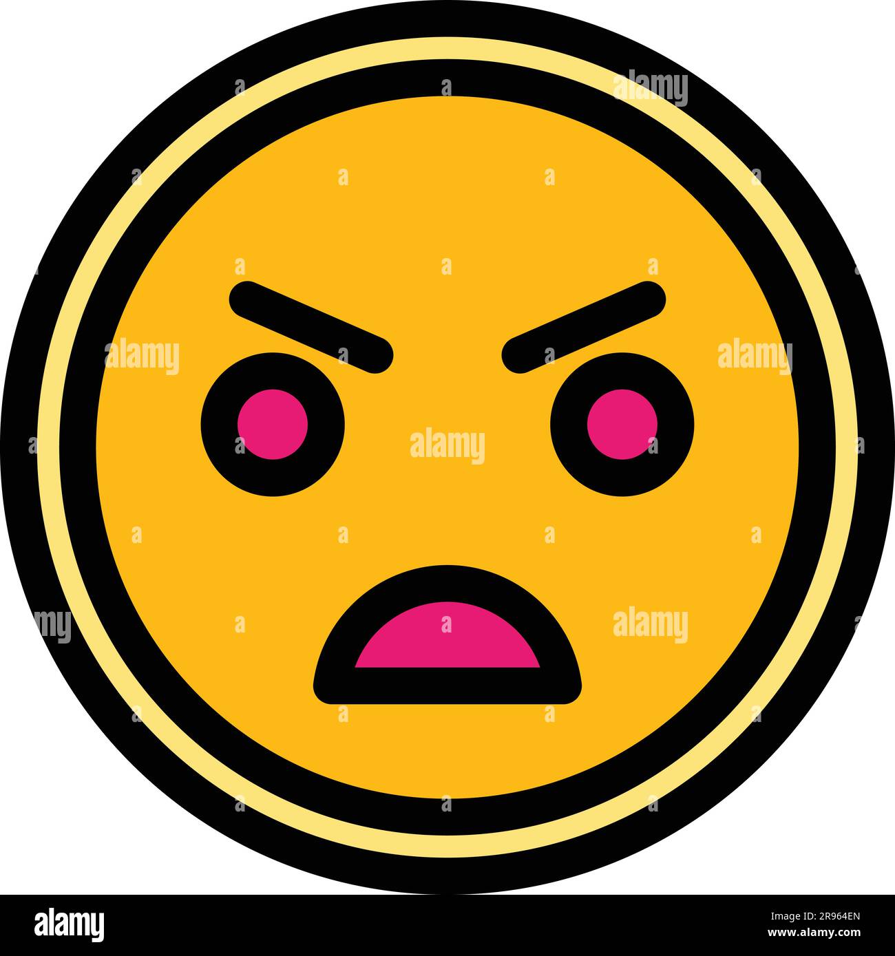 Furious smile icon. Outline Furious smile vector icon for web design ...