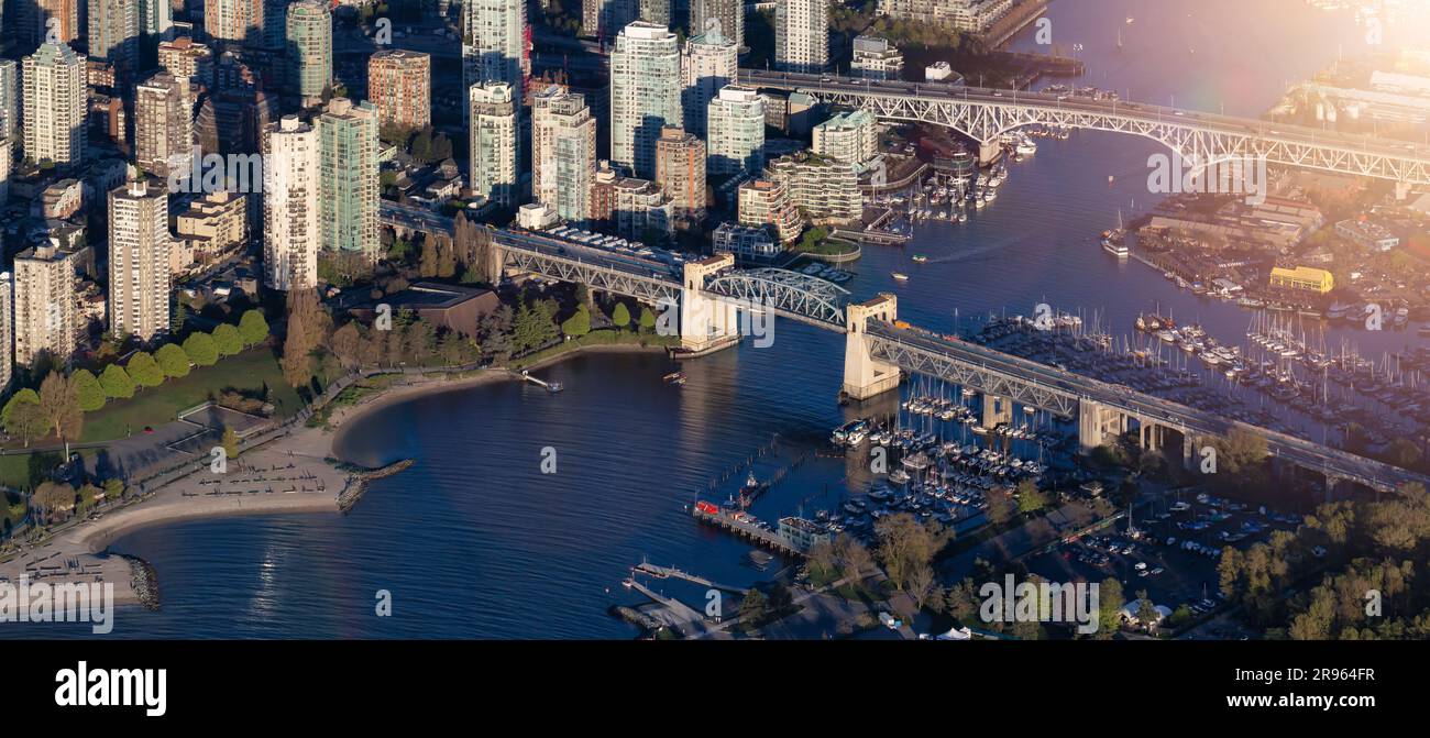 Downtown Vancouver Modern Cityscape. Aerial Panorama Stock Photo - Alamy