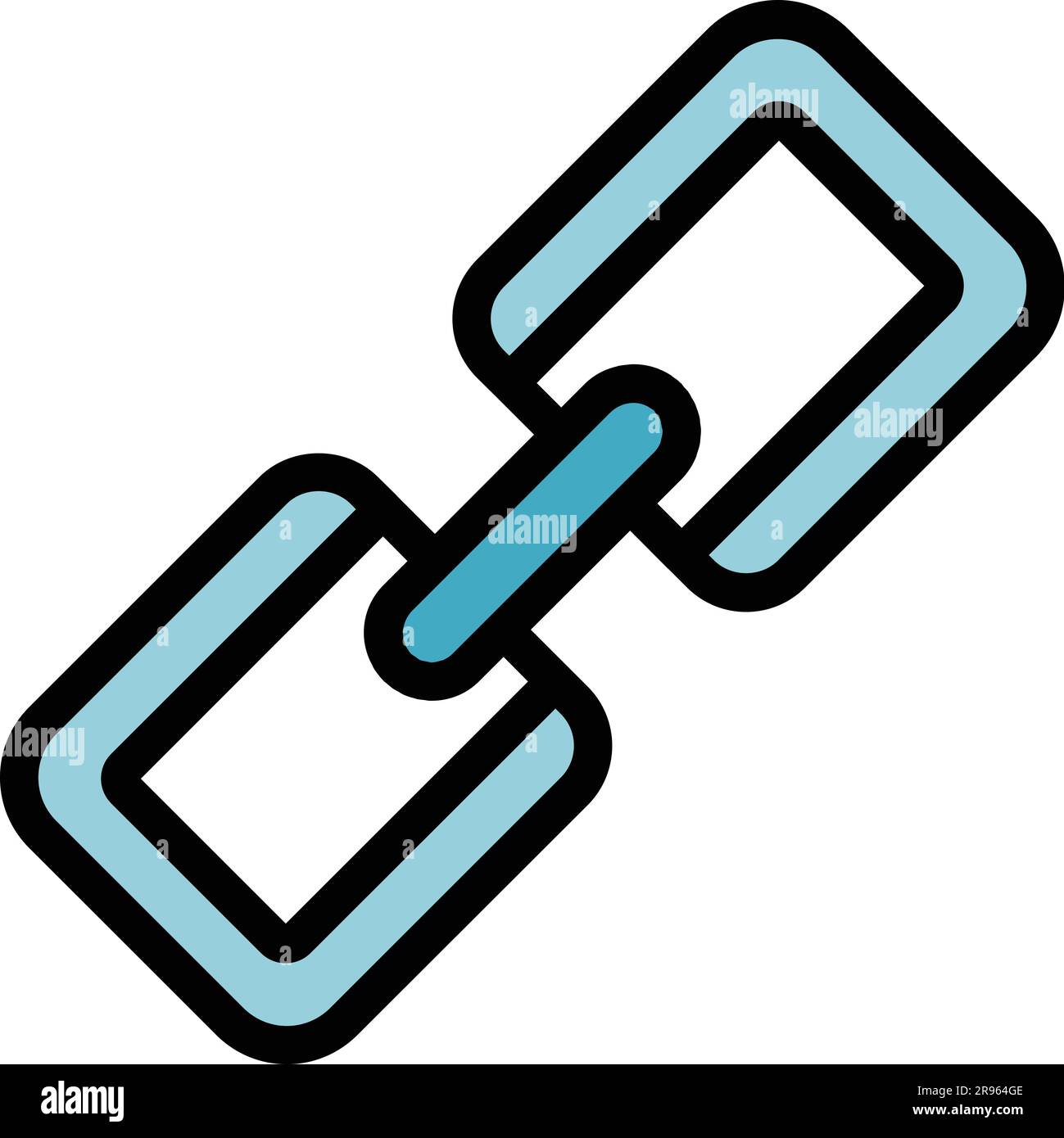 Chain relationship icon. Outline Chain relationship vector icon for web ...