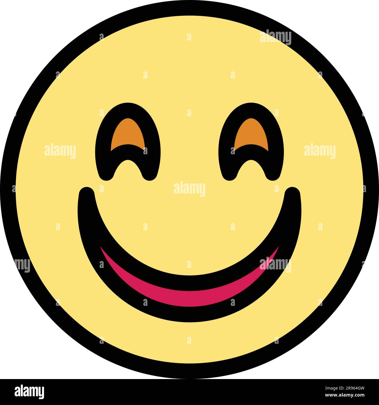 Grinning face icon. Outline Grinning face vector icon for web design isolated on white ...