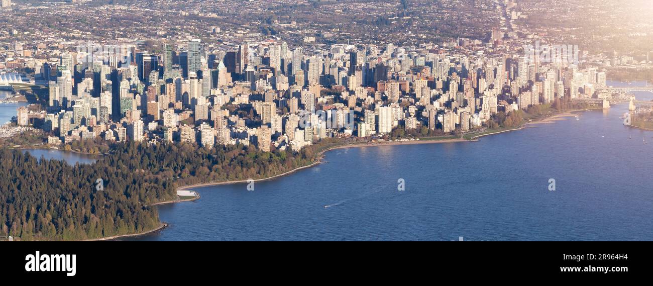Downtown Vancouver Modern Cityscape. Aerial Panorama Stock Photo - Alamy