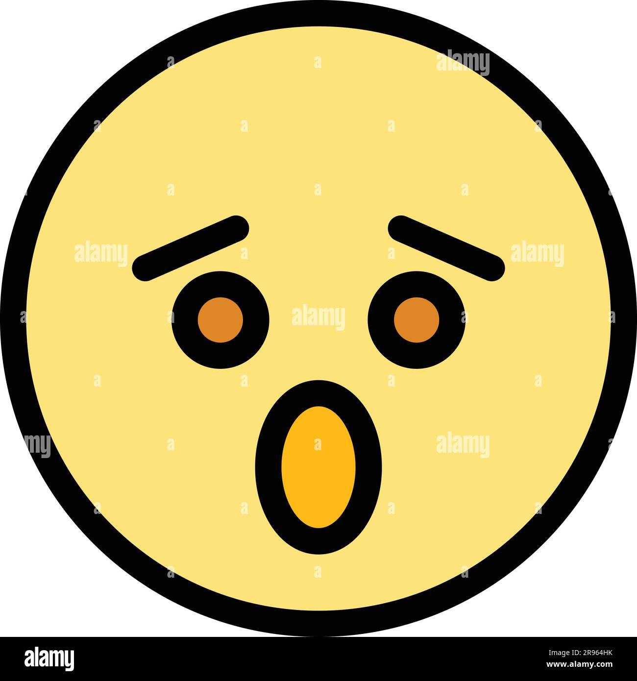 Fearful face icon. Outline Fearful face vector icon for web design ...