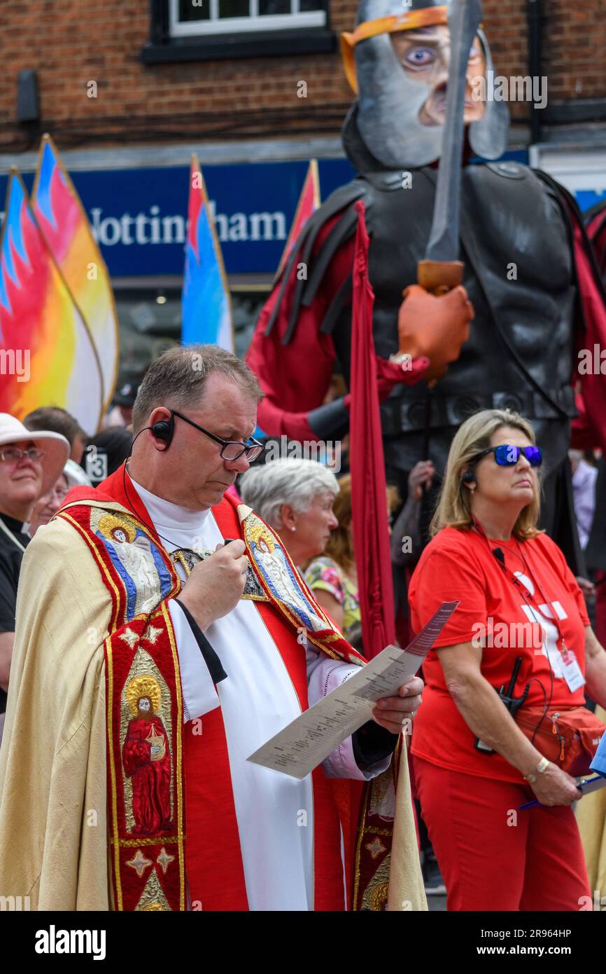 St Albans, UK, 24th June 2023, Alban Pilgrimage, a magnificent ...