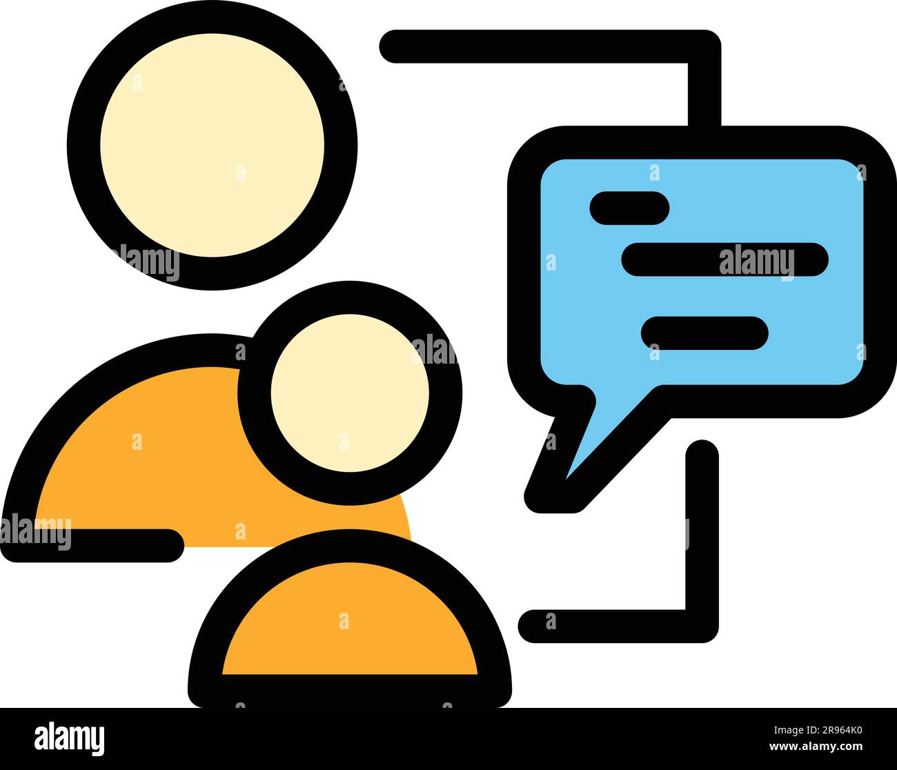 Colleague chat icon. Outline Colleague chat vector icon for web design ...