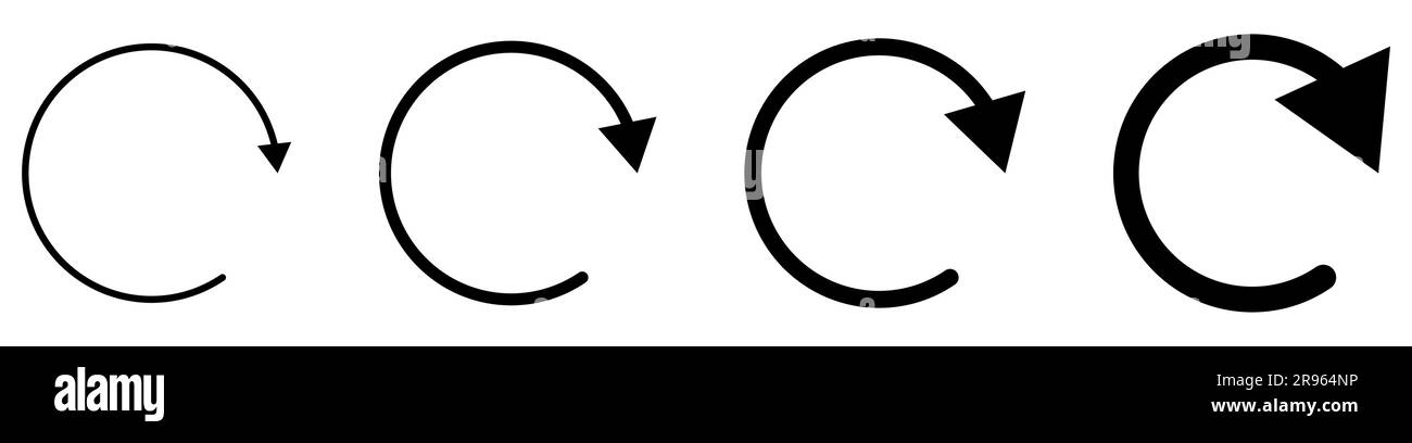 Different circular arrows set. Vector illustration Stock Vector Image ...