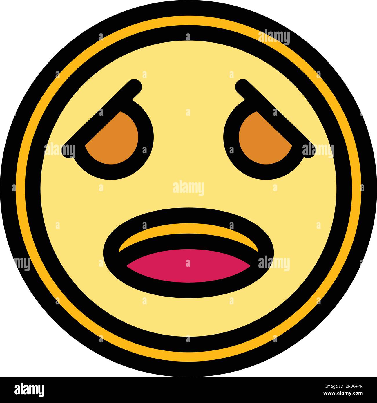 Pensive face icon. Outline Pensive face vector icon for web design ...