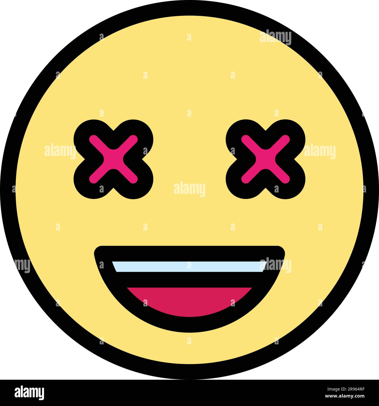 Weird emoji icon. Outline Weird emoji vector icon for web design ...