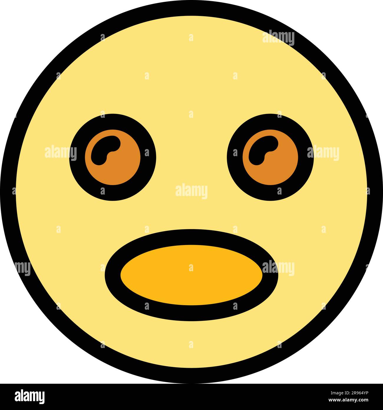 Scared emoji icon. Outline Scared emoji vector icon for web design ...