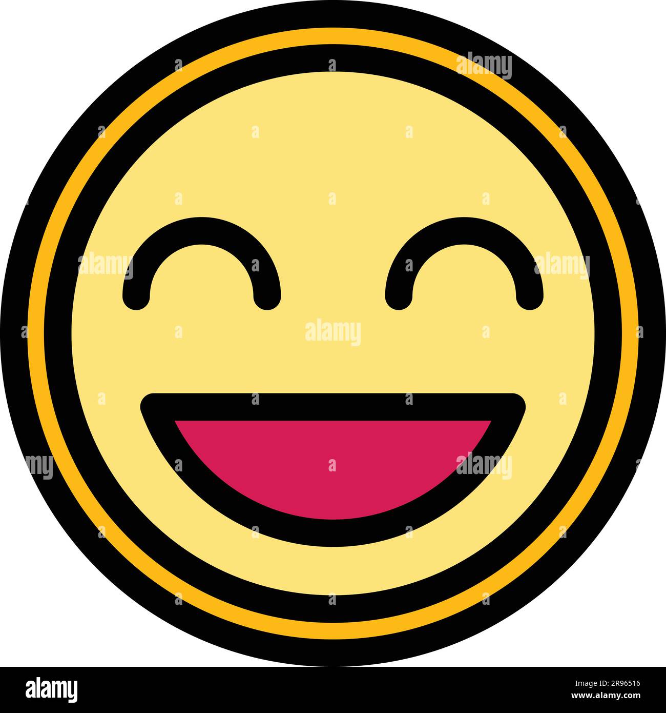 Happy smile icon. Outline Happy smile vector icon for web design ...