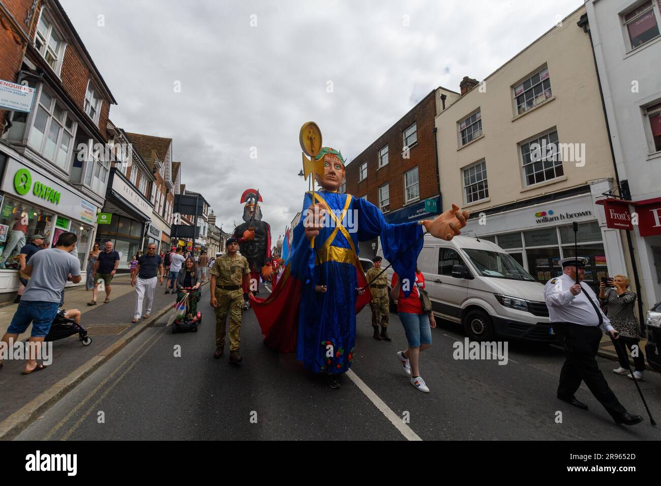 St Albans, UK, 24th June 2023, Alban Pilgrimage, a magnificent ...