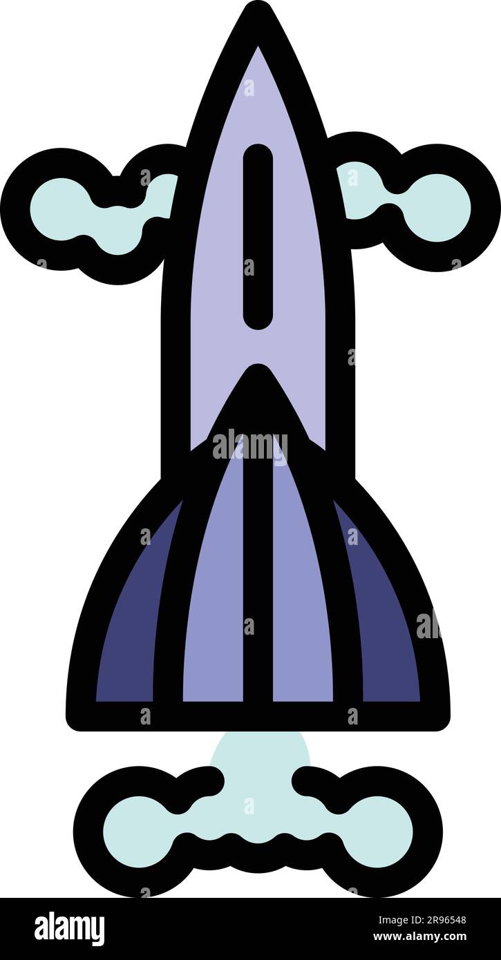 Space rocket icon. Outline Space rocket vector icon for web design ...