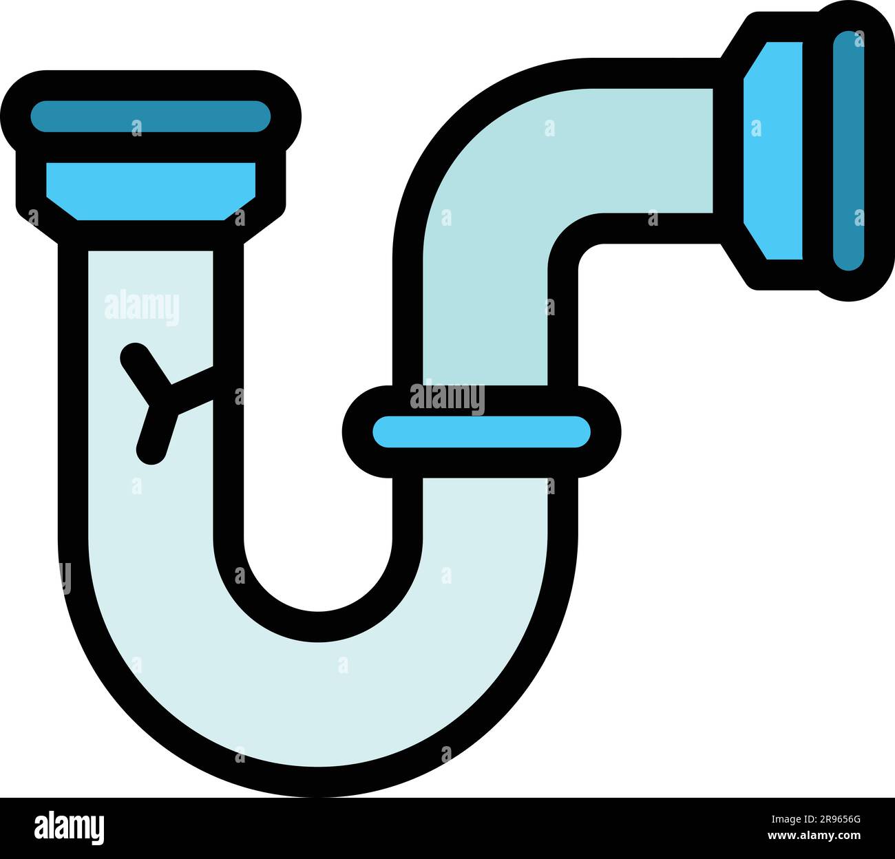 Washing machine pipe icon. Outline Washing machine pipe vector icon for ...