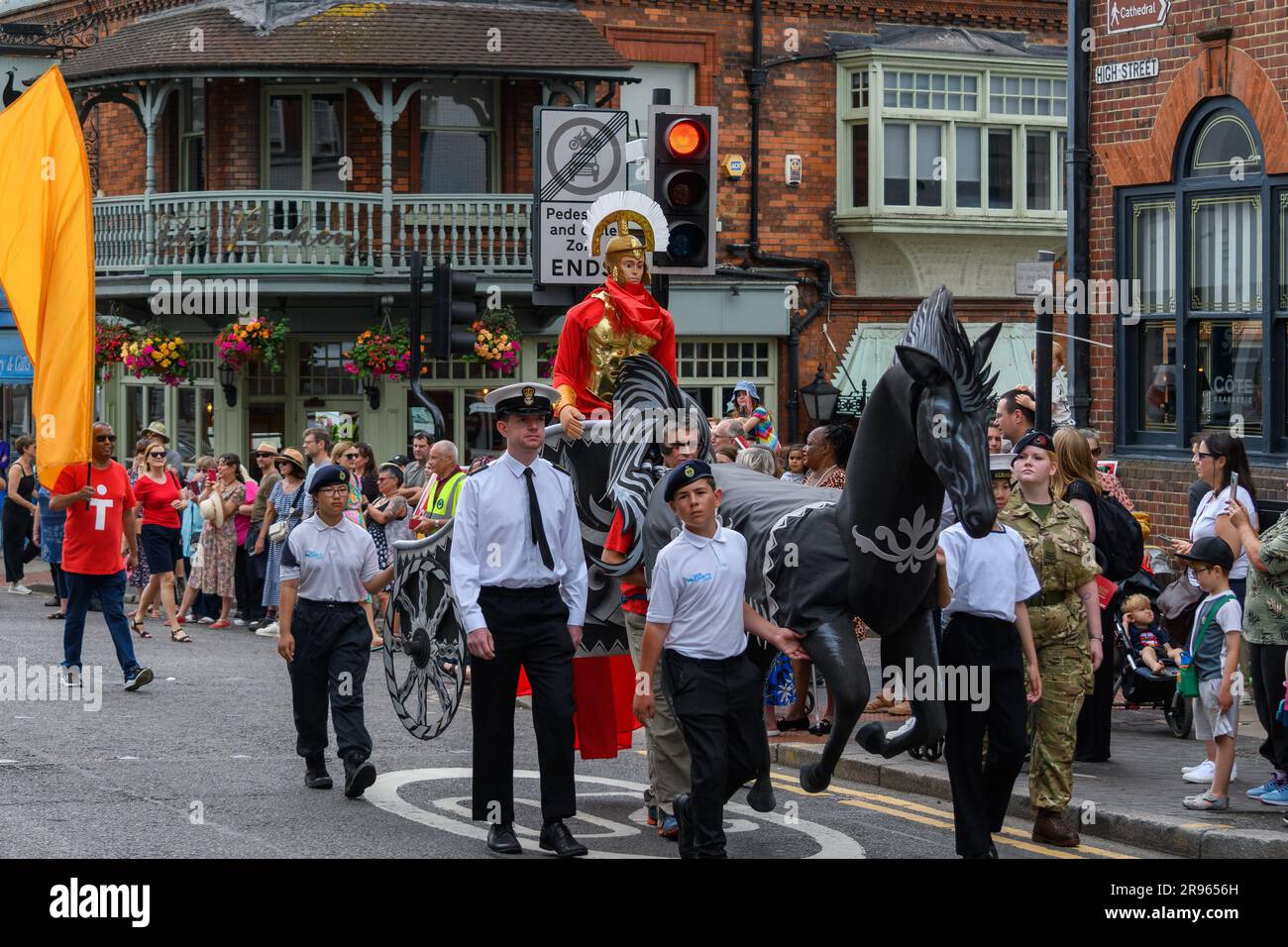 St Albans, UK, 24th June 2023, Alban Pilgrimage, a magnificent ...