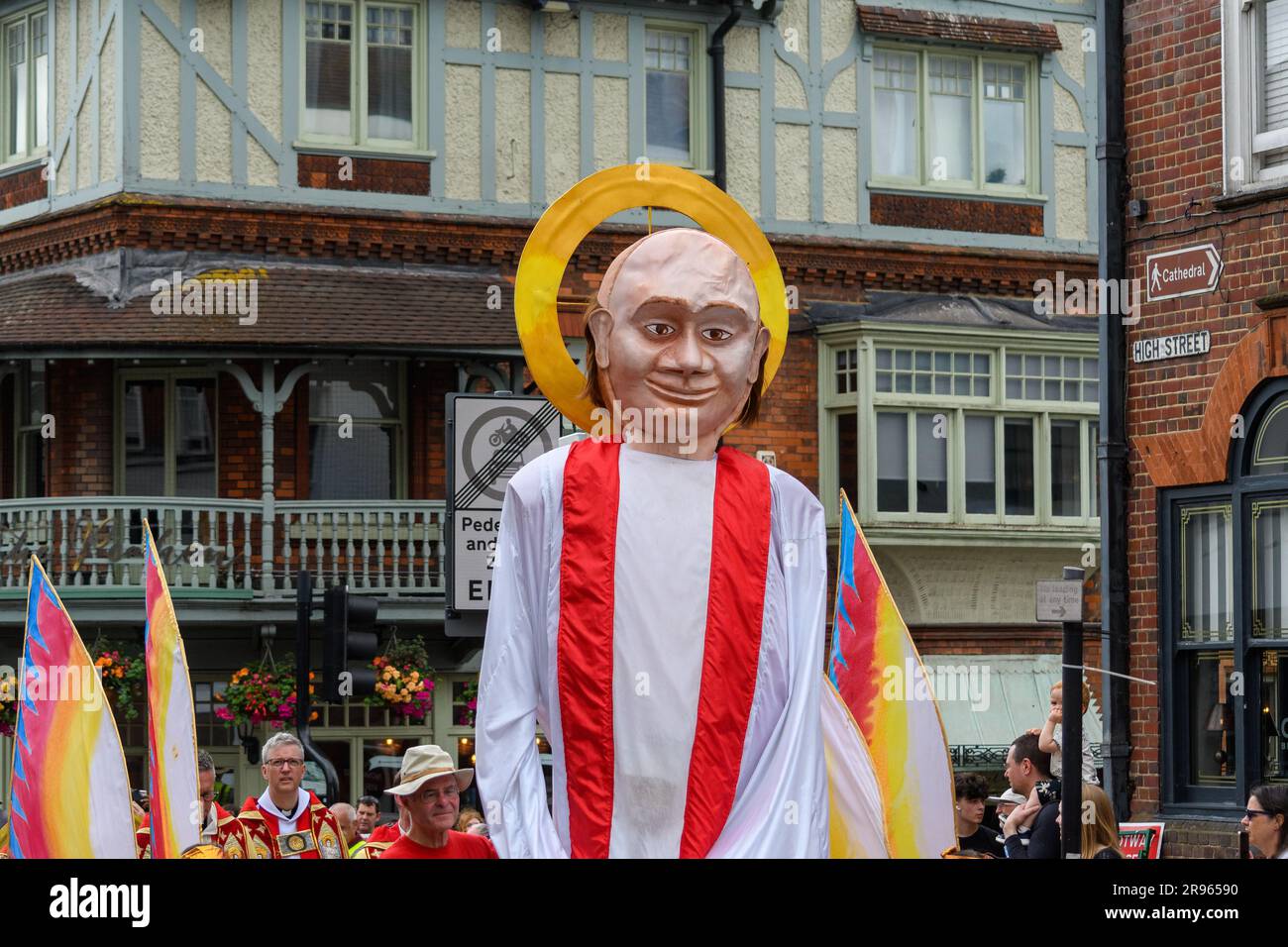 St Albans, UK, 24th June 2023, Alban Pilgrimage, a magnificent ...