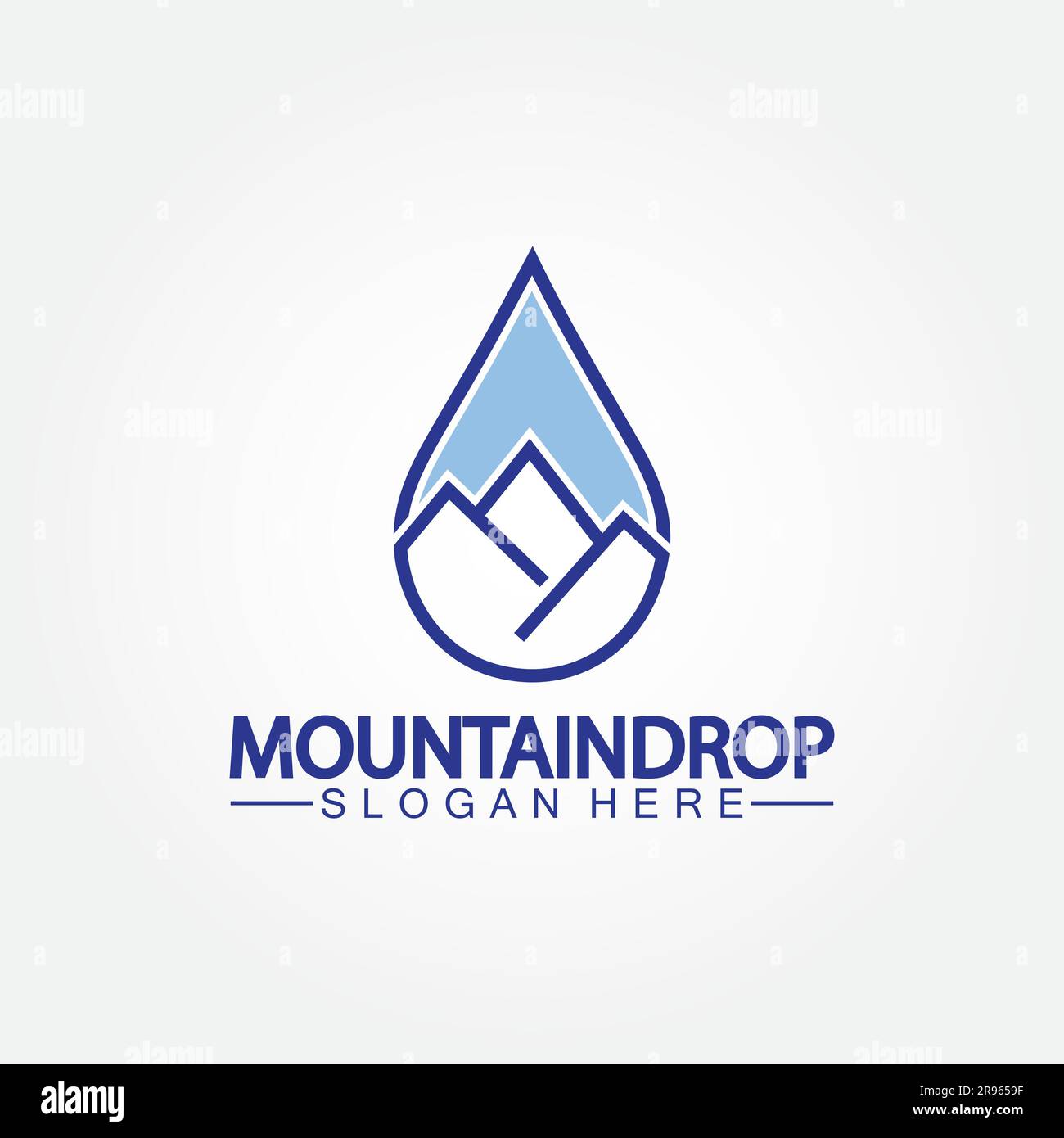 Water drop with mountain Logo vector illustration for water business ...