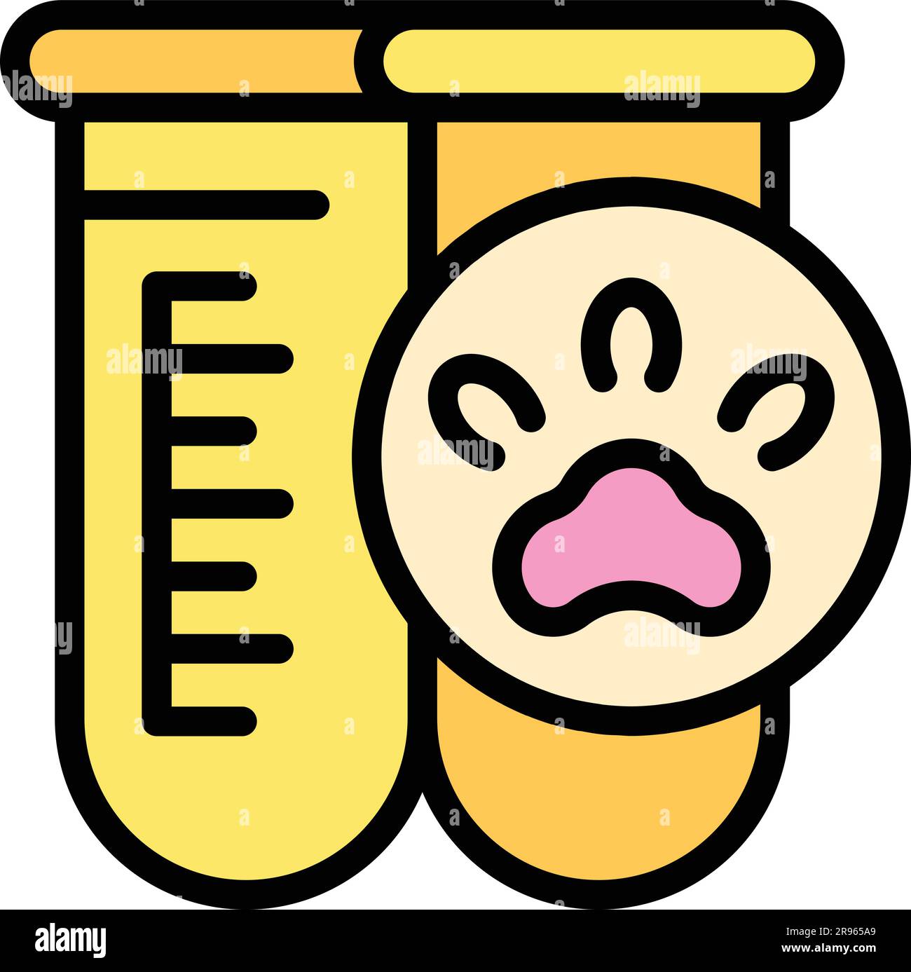 Veterinary clinic test tube icon. Outline Veterinary clinic test tube ...