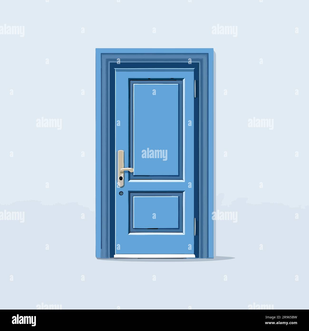 Blue door frame Stock Vector Images - Alamy