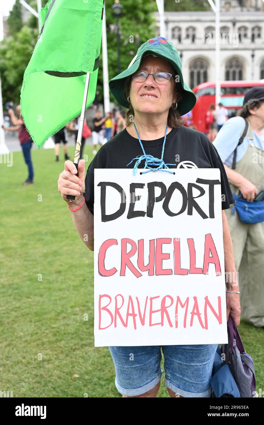 London, UK. 24th June, 2023. Just Stop Oil activists and other ...